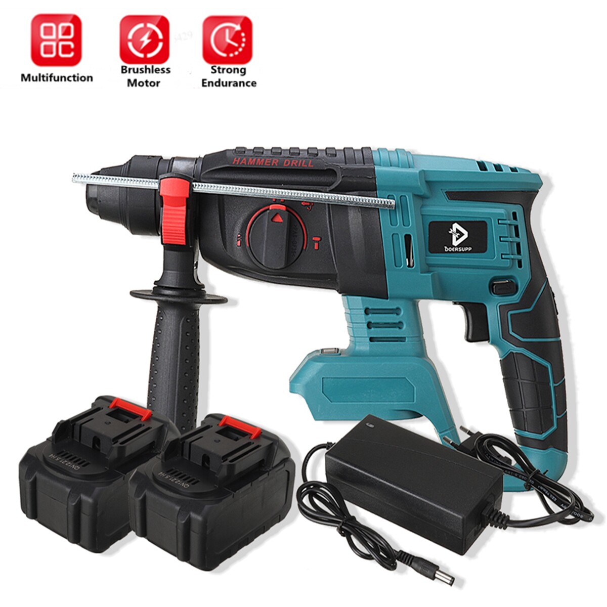 Electric Hammer Tool Rechargeable Power Tool Cordless Rotary Hammer ...