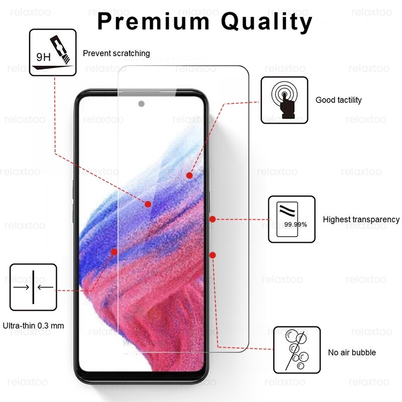 SGP Hybrid 5Pcs กระจกนิรภัยสำหรับ Samsung Galaxy A33 A53 A73 A23 A13 A03 A72 A52s A42 A32 A22 ...