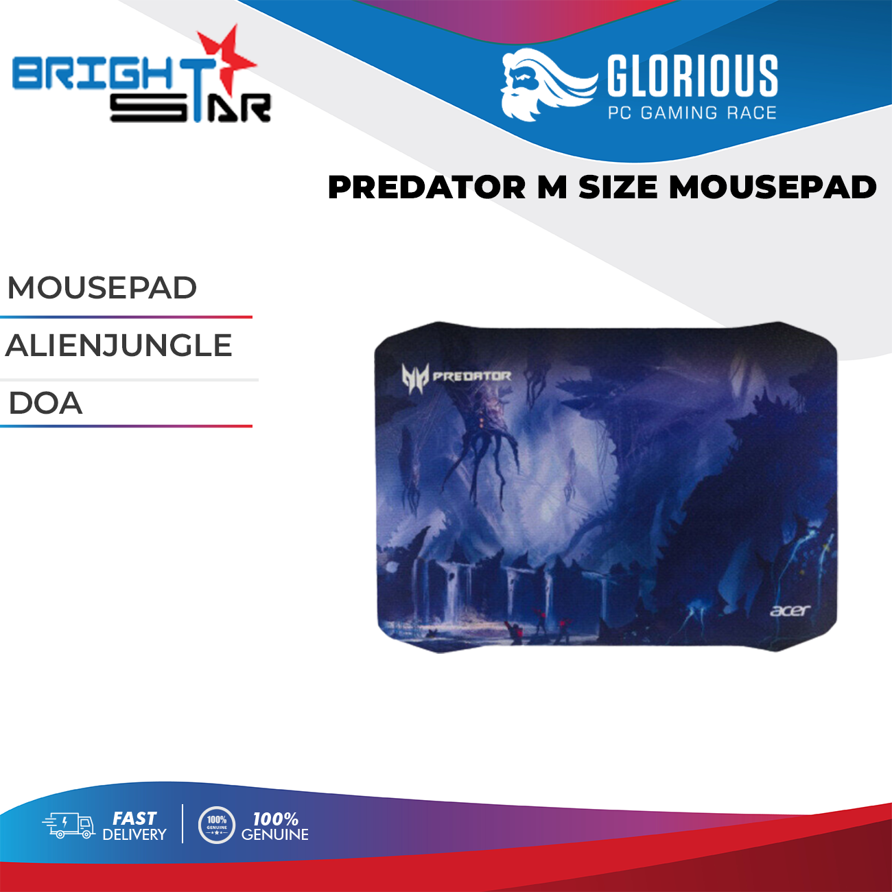 Acer Predator Gaming Mousepad Alien Jungle Medium XL Size | Lazada