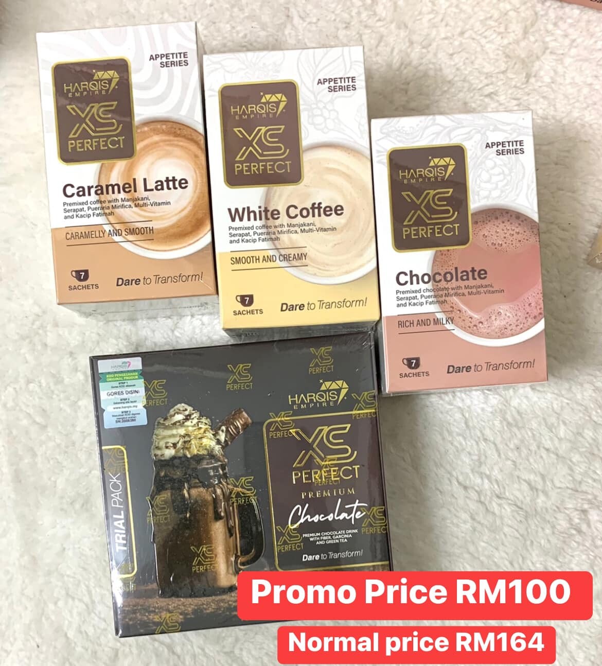ORIGINAL HQ XS PERFECT APPETITE SERIES COMBO 3 BOX FREE 1 BOX PREMIUM ...