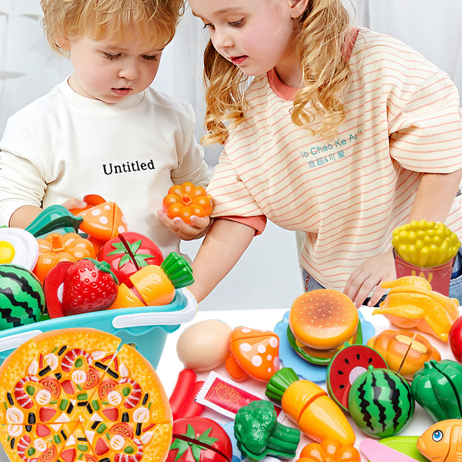 Jelly Store 25Pcsเด็กแกล้งทำเป็นเล่นของเล่นพลาสติกตัดผักผลไม้อาหารเด็ก ...