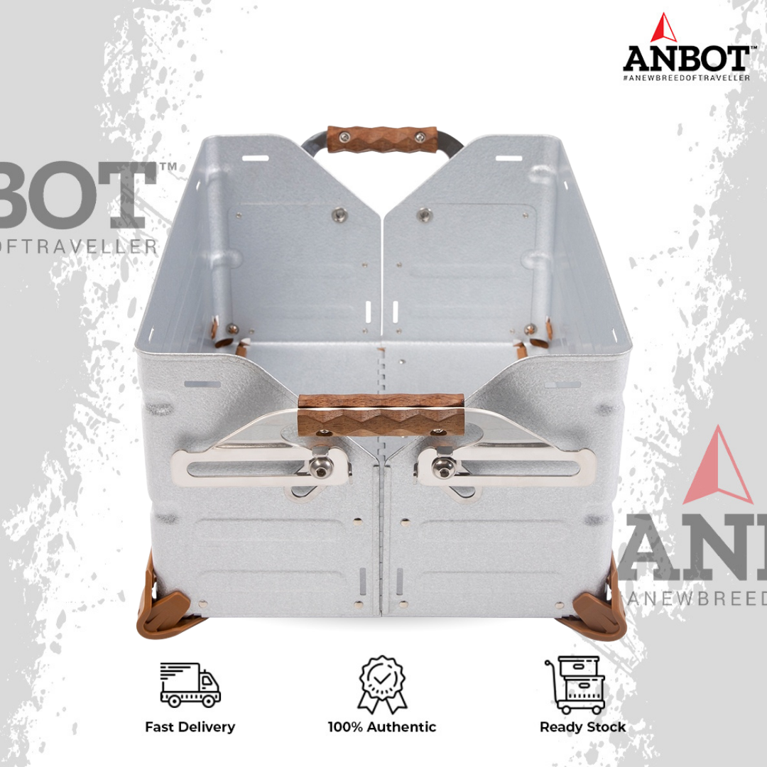 TNR CAMPING Storage Box - Family Camping Steel Portable Folding ...