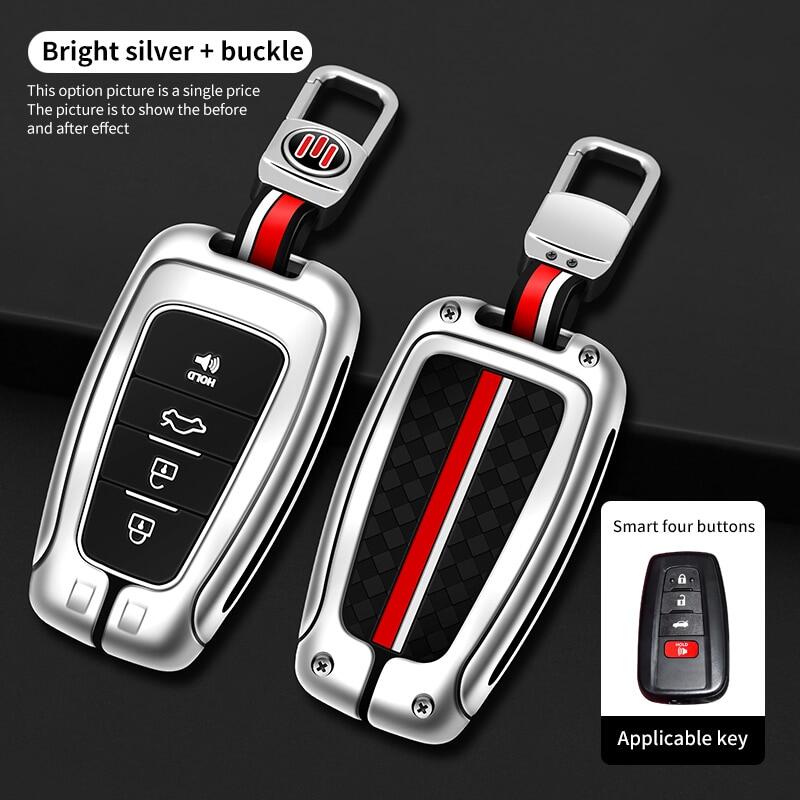 Luminous Zinc Alloy Smart Car Key Holder Case Cover Keychain For Toyota ...