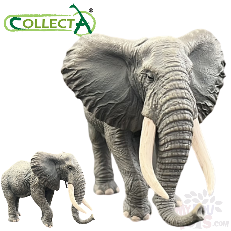 Collecta 88966 African Bush Elephant size 18.5cm x 11cm wild animal ...