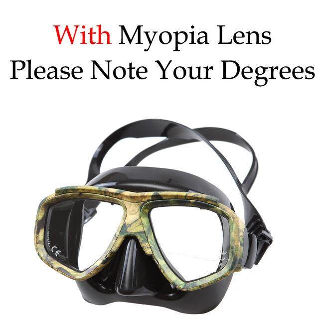 Professional Disguise Camouflage Scuba Dive Mask Myopic Optical Lens ...