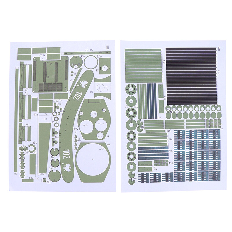 27*12cm Soviet Union T-34 Medium Tank DIY 3D Paper Card Model Toys ...