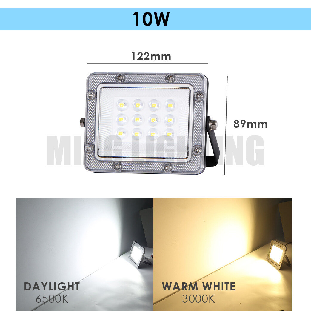 MEGAMAN LED Flood Light 10w 30w 50w 100w 150w 200w IP65 Floodlight Waterproof Outdoor Spotlight ...