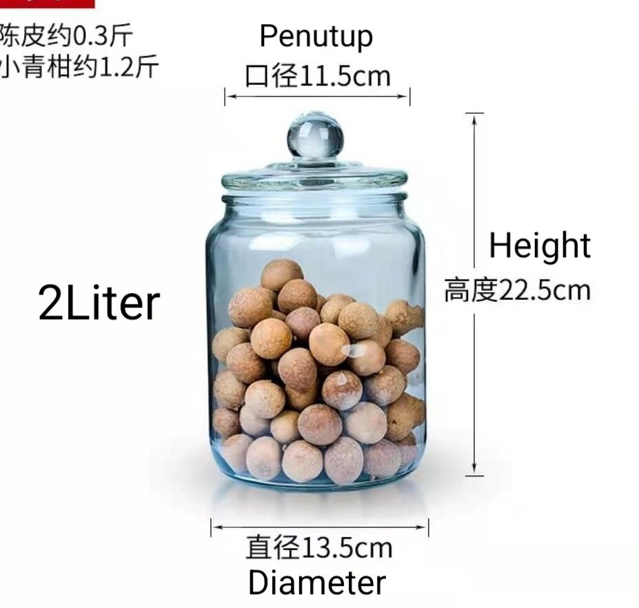 [2Liter/3 Liter & 5 Liter] Airtight glass jar /Balang Kaca kedap udara ...