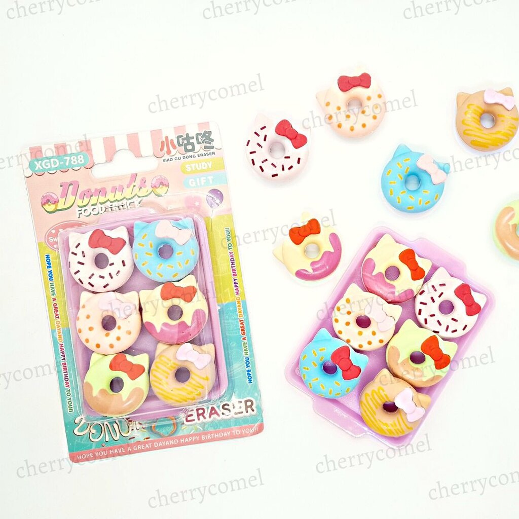 Donut Eraser Cute Eraser Food Eraser Pemadam Comel Doughnut Eraser ...