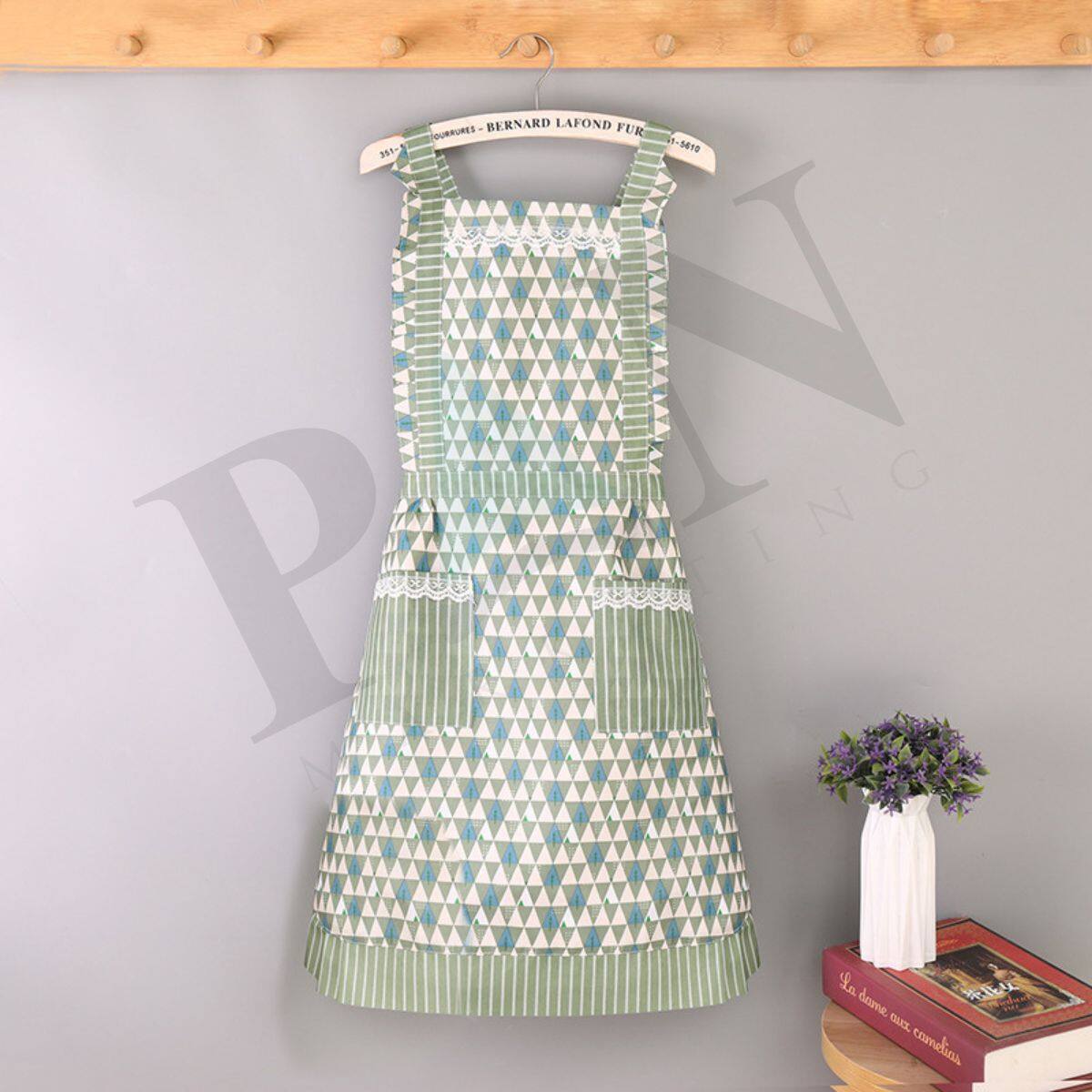 Waterproof Apron Kitchen H-Type Strap Design Denim Lace Apron Unisex ...
