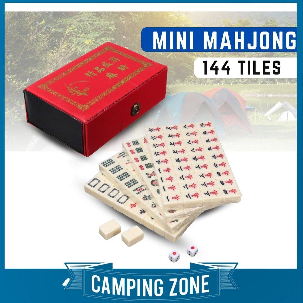 Mini MAHJONG 4人麻将 迷你 4 PLAYERS MAHJONG Travel Game 144PCS Mahjong Set ...