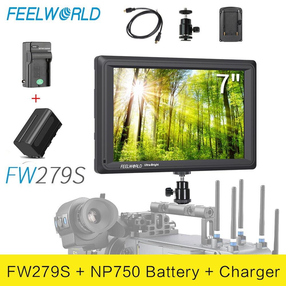 FEELWORLD FW279S 7 Inch 2200nit Daylight Viewable 3G-SDI HDMI on Camera DSLR Field Monitor 4K ...