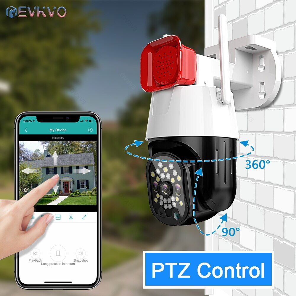 EVKVO [การ์ด SD ขนาด 128GB ฟรี] 5MP 3 เลนส์กล้อง IP Camera CCTV WiFi ...
