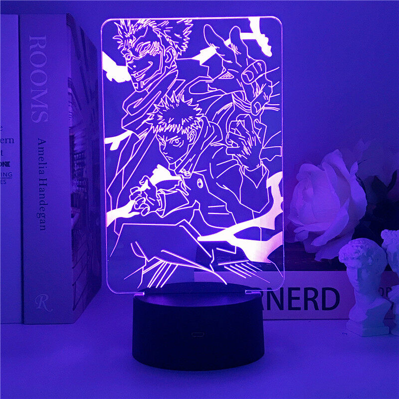 HZ JUJUTSU KAISEN 3D Lamp Night Lights Anime USB Lighting LED Gojo ...