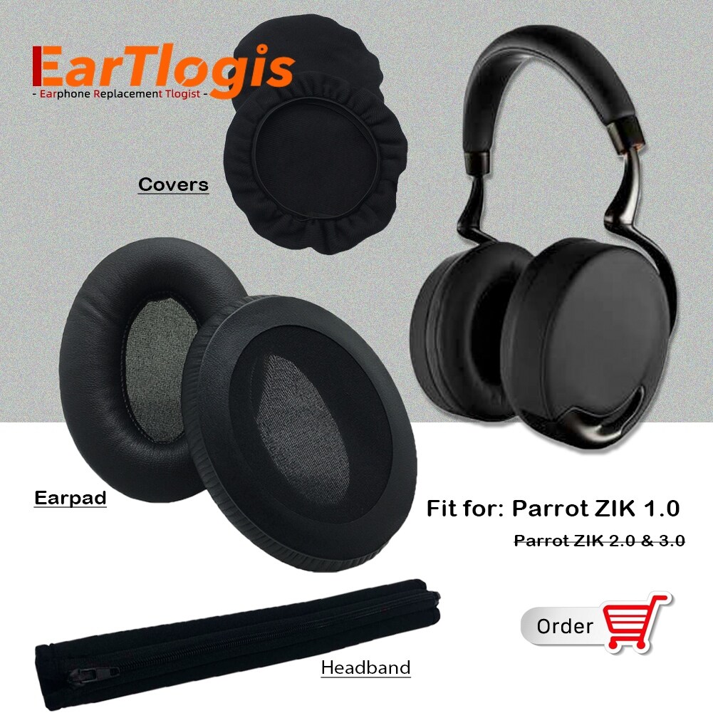 Eartlogis อะไหล่สำหรับ Parrot Zik 1.0ชุดหูฟัง Earpads Earmuff ยืดเบาะ ...