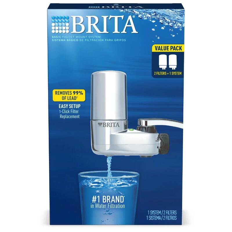 Brita Tap Water Faucet Filtration System With Filter Change Reminder ...