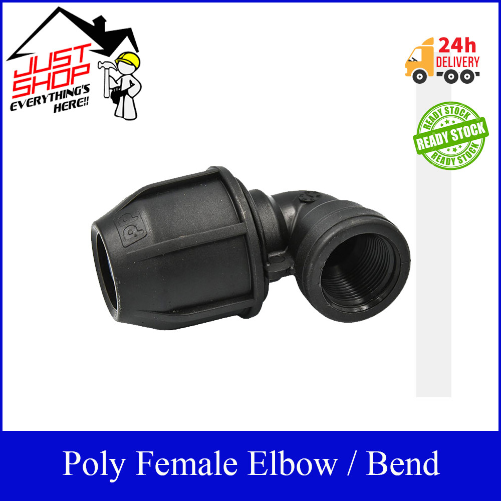 Poly Pipe Connector HDPE Poly Female Bend / Female Elbow / Valve Elbow ...