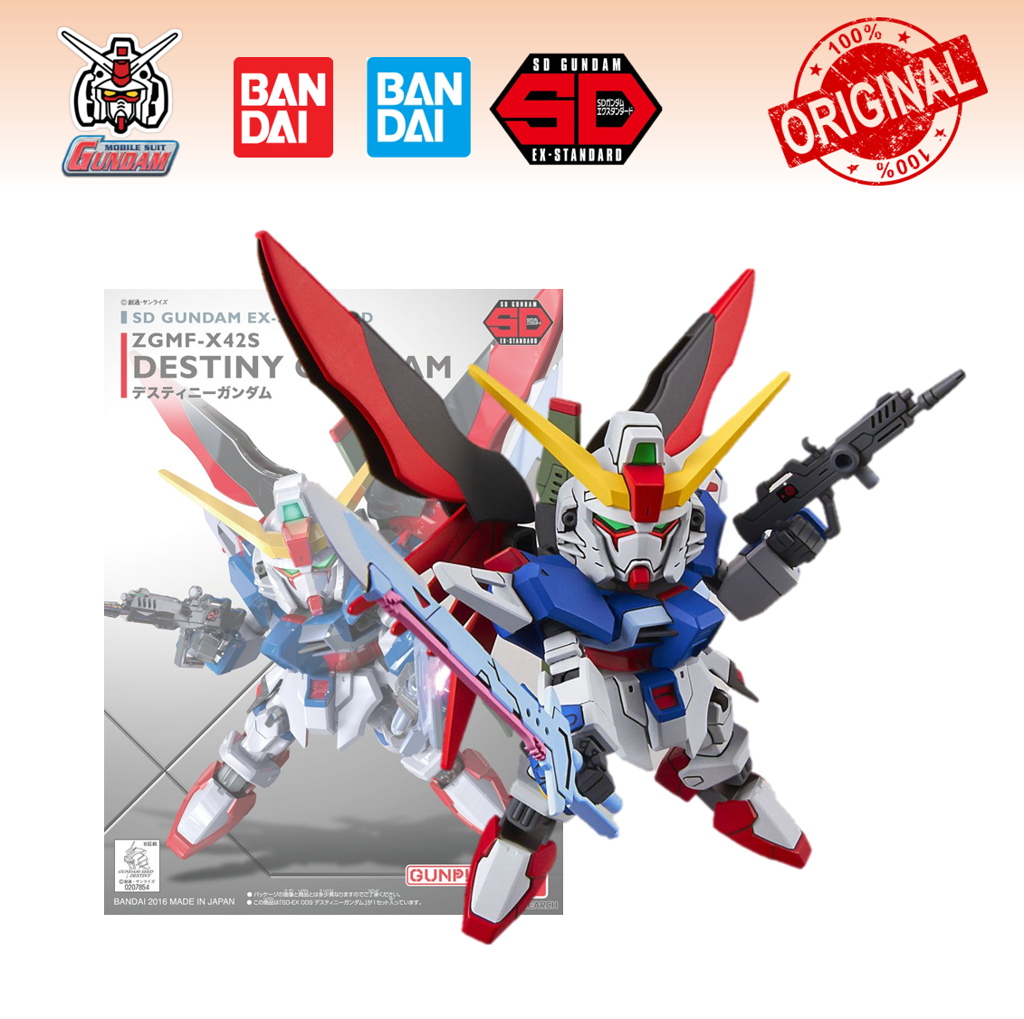 Bandai SD Gundam EX-Standard Destiny Gundam Zero (Gundam Model Kits ...