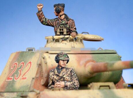 1/35 Resin Figure Model Kits WW2 GERMAN Panzer Commander Set ...