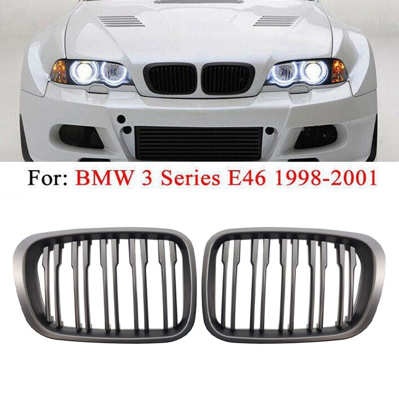 Matte Black Front Bumper Kidney Grille for BMW X3 E83 2007-2010 - Fiee ...