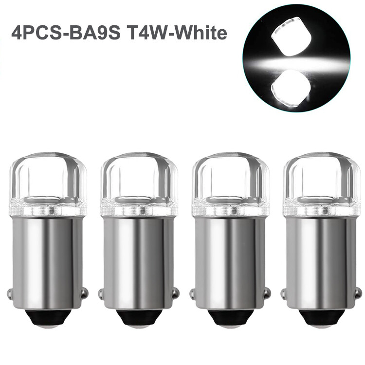 AMNINGPU 24x โคมไฟสัญญาณ Ba9s Led T4W 2835ชิปสำหรับไฟหลังคารถกระจกไฟ ...