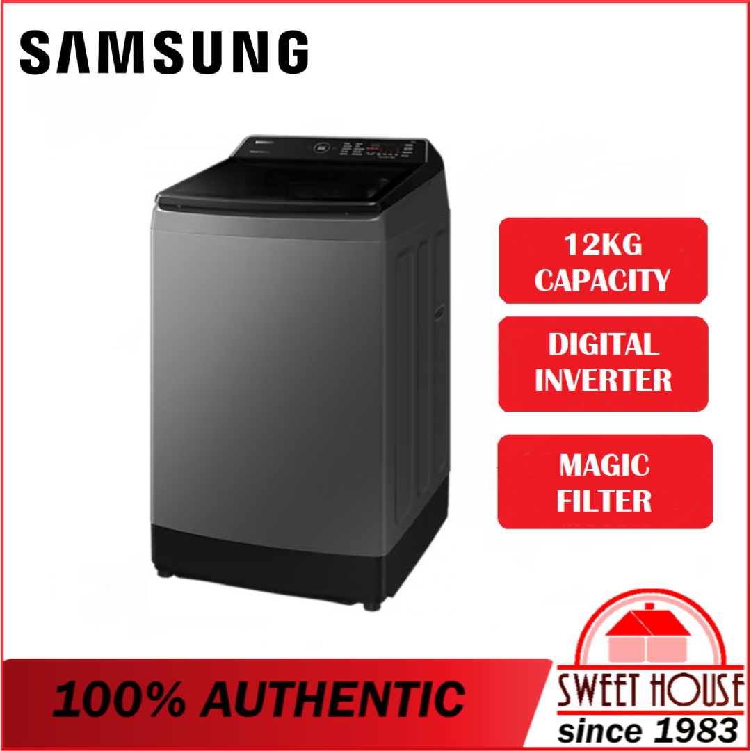 Samsung 12KG Top Load Washer WA12CG5745BDFQ with Ecobubble Washing ...