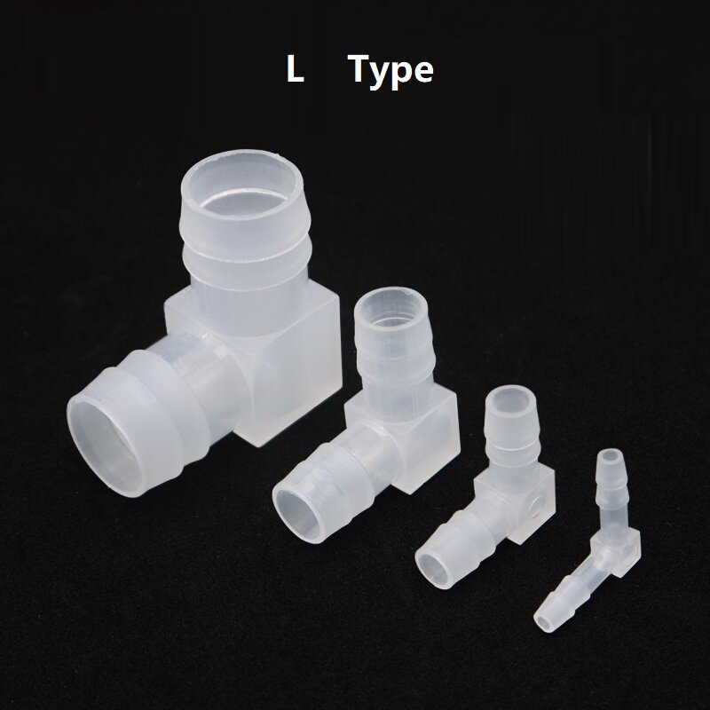 5Pcs Plastic Pagoda Barbed Equal Elbow Straight Connector L Type T Type Hose Connector Diameter ...