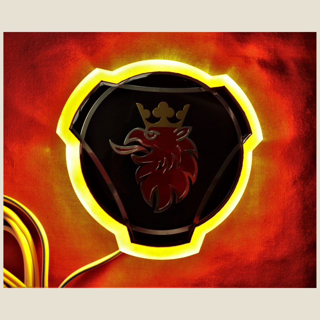 SCANIA LED Light Lambang SCANIA LED Waterproof LED Lighting Logo 12V ...