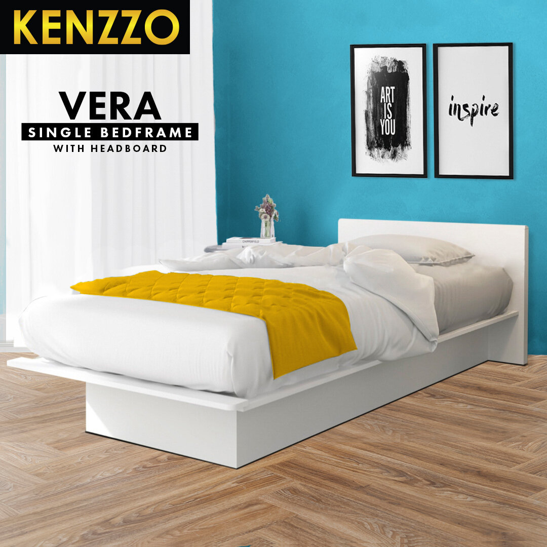 KENZZO : VERA SINGLE BED FRAME /Single Bed Frame Japanese Zen Platform ...