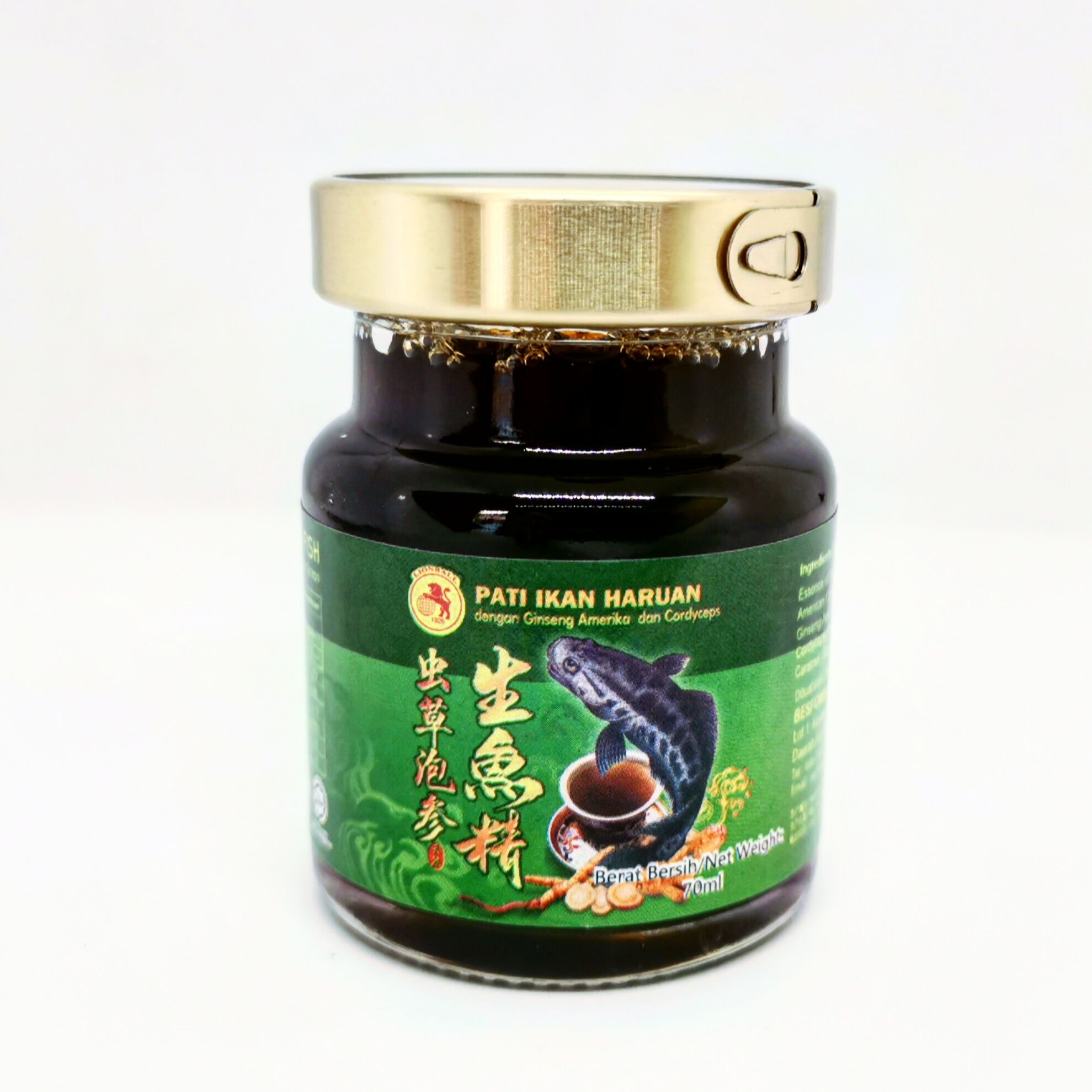 PATI IKAN HARUAN dengan Ginseng Amerika dan Cordyceps (70g / HALAL ...