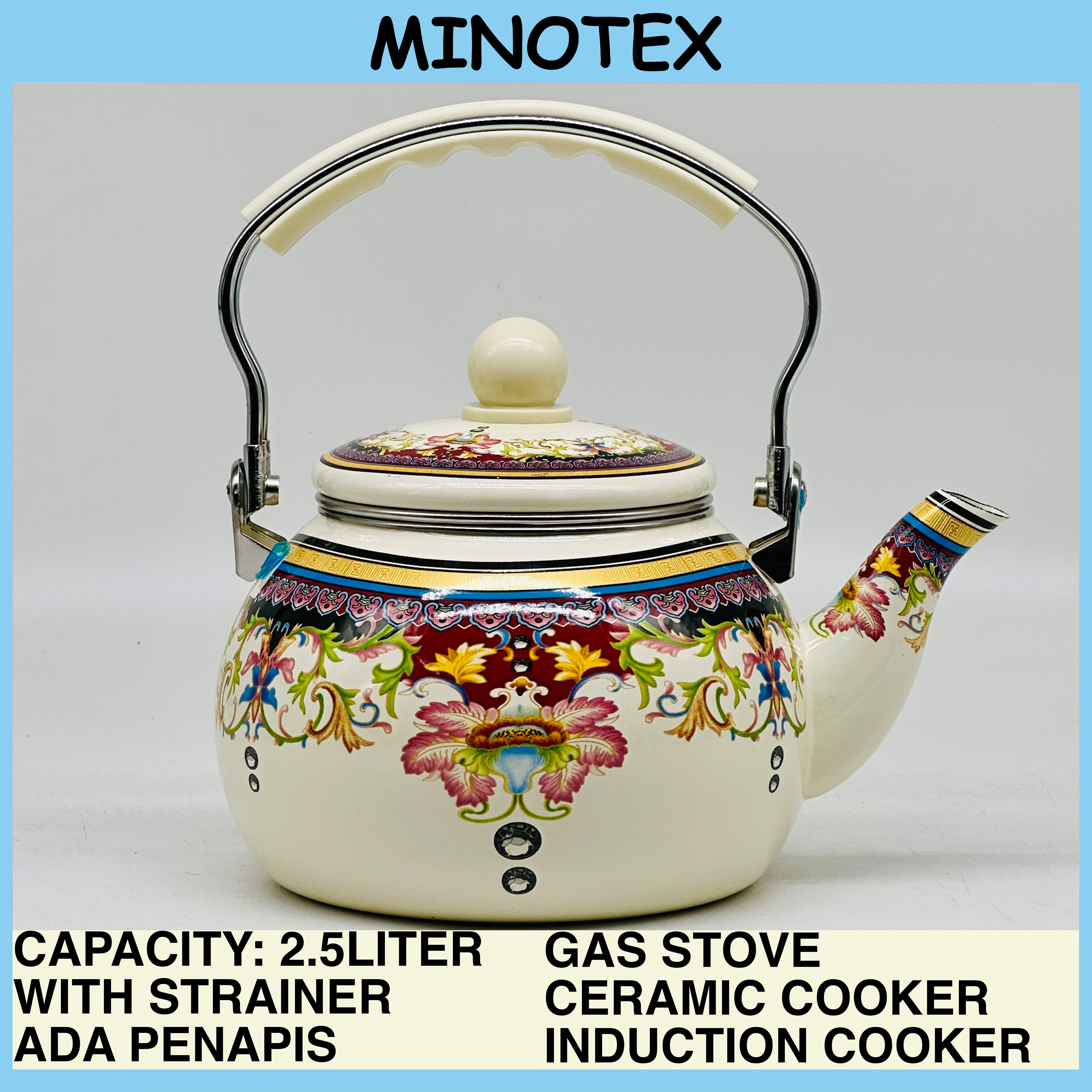 High Quality Enamel Kettle/Kendi Enamel/Whistling Kettle/Cerek Bersiul ...