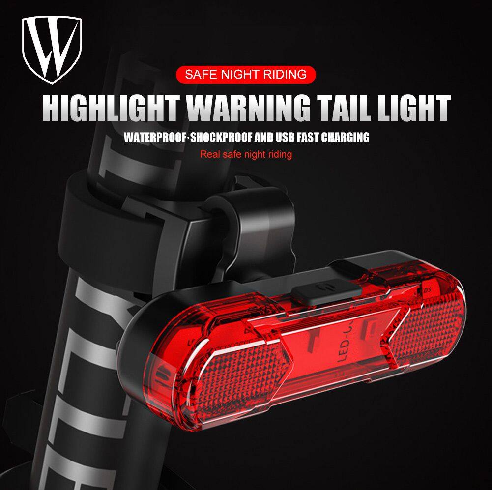 WHEEL UP Waterproof LED MTB Bike Bicycle Light Rear Tail Light RED Lamp ...