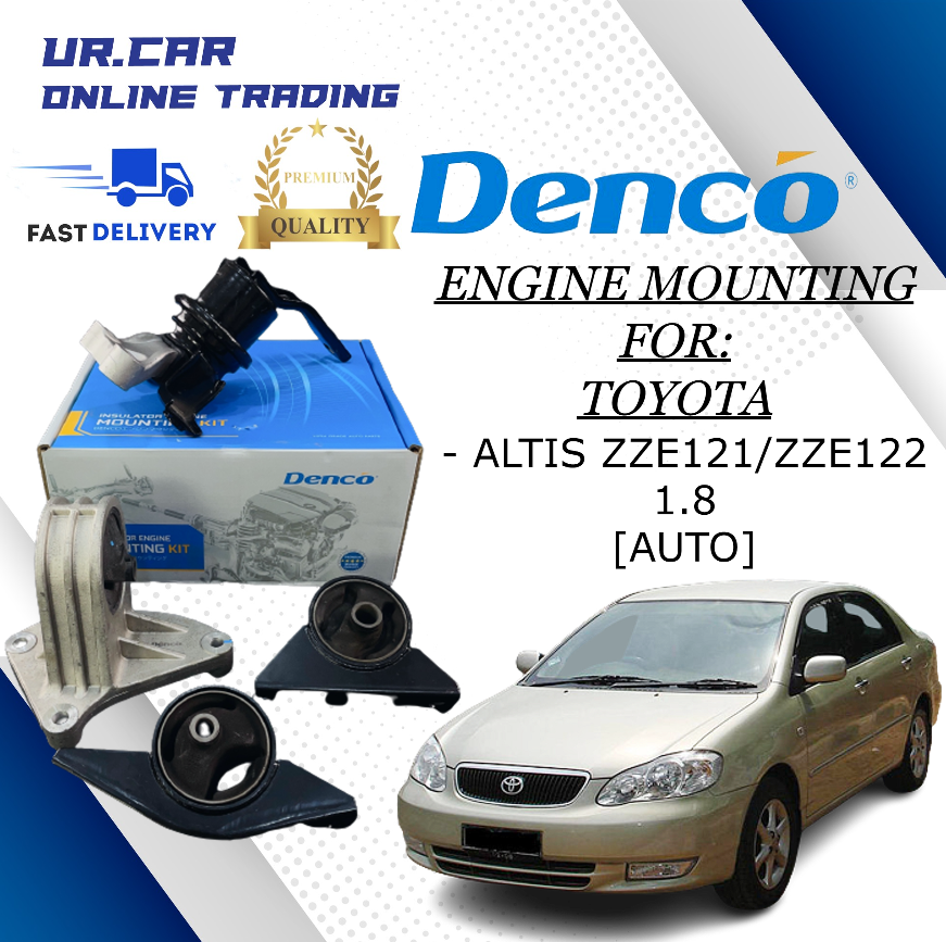 DENCO TOYOTA ALTIS ZZE121 / ZZE122 1.8 (AUTO) ENGINE MOUNTING KIT SET ...