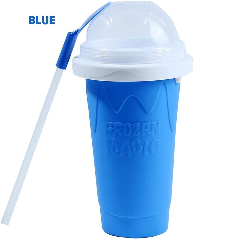 𝗤𝗨𝗜𝗖𝗞 𝗙𝗥𝗘𝗘𝗭𝗘 》Magic Slushy Squeeze Cup Portable DIY Homemade Smoothie ...