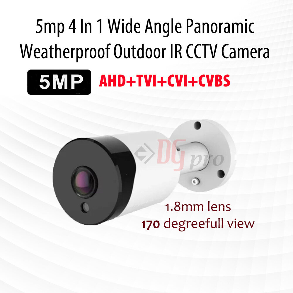 5MP 1.8mm Lens Wide Angle 170 Degree 4 In 1 AHD/TVI/CVI/Analog ...