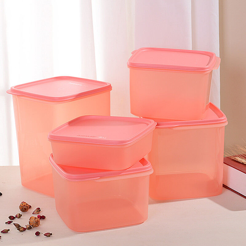 Tupperware Smart Square 5-Piece Set Dry Goods and Groceries Cold ...