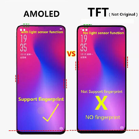 【โทรศัพท์ฟรี Original AMOLED หน้าจอแสดงผลสำหรับ OPPO Reno 4 4G 4SE LCD ...