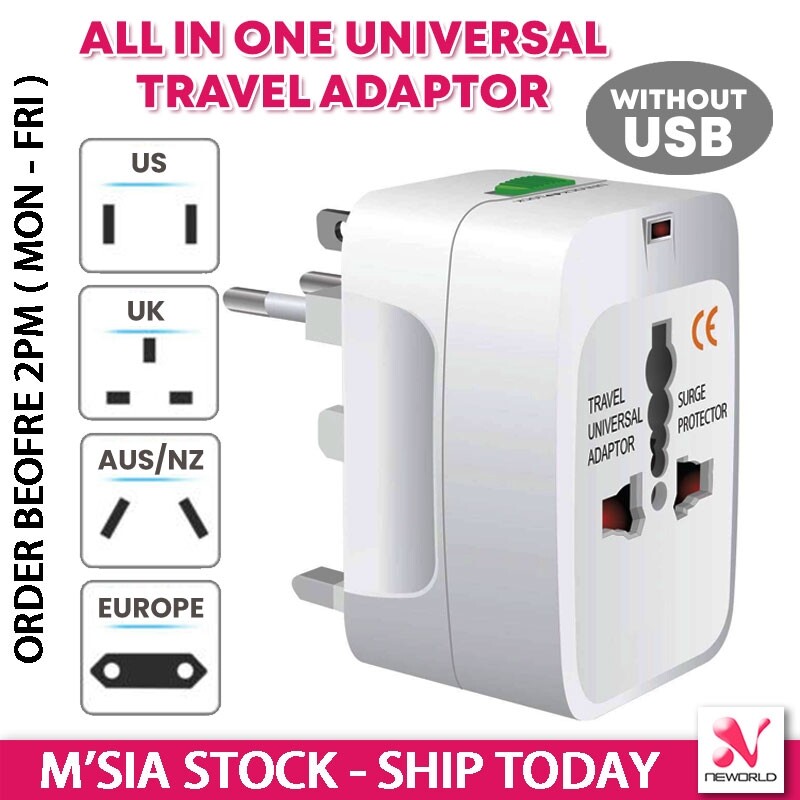 𝗔𝗟𝗟 𝗜𝗡 𝗢𝗡𝗘 》International Universal Travel Adapter 2 USB Port Socket ...