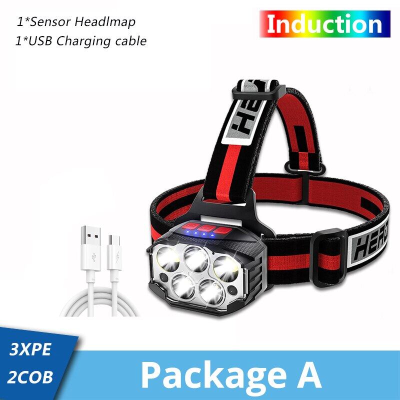 โคมไฟหัว Led กันน้ำแบบชาร์จไฟหน้า Super Bright ไฟฉายสมาร์ทเซ็นเซอร์ไฟ ... โคมไฟหัว Led กันน้ำแบบชาร์จไฟหน้า Super Bright ไฟฉายสมาร์ทเซ็นเซอร์ไฟ ...