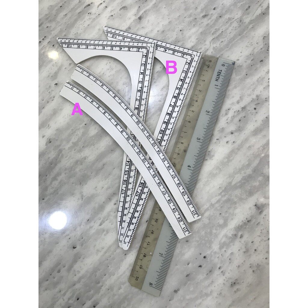 [Mini] Pembaris tukang jahit/ loring Ruler/PVC Scale Ruler / Pembaris ...