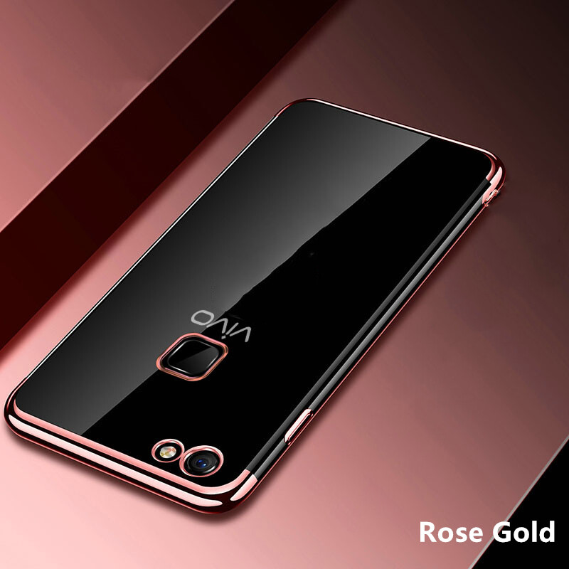 สำหรับ Vivo V7 Plus 1716 1850ทีพียูอ่อนและยืดหยุ่นเคสเยลลี่คริสตัลใส ...