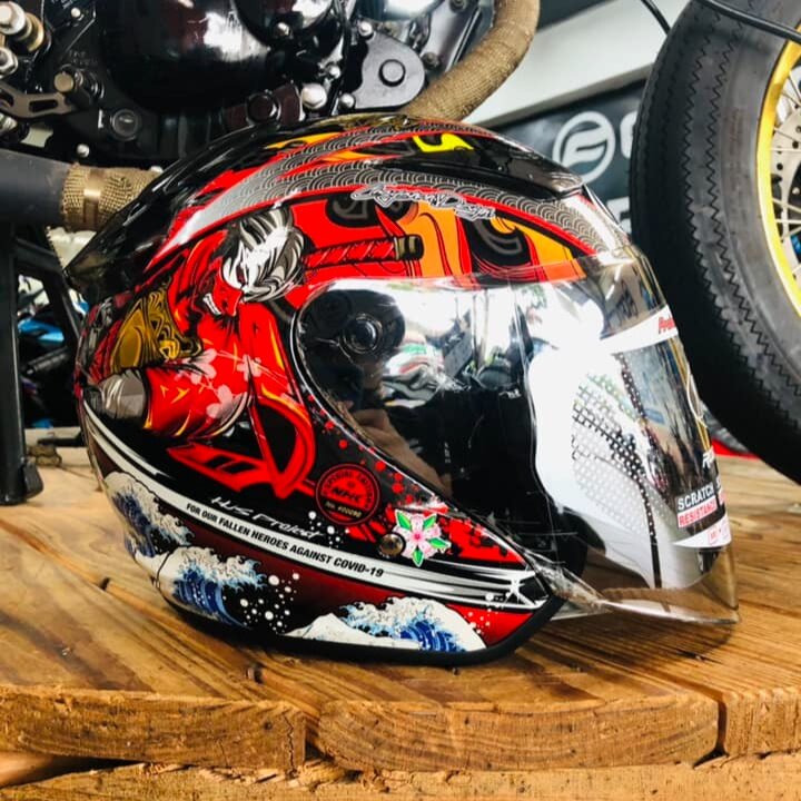 NHK Samurai V2 Limited Edition Double Visor Helmet Gold Dragon Samurai ...