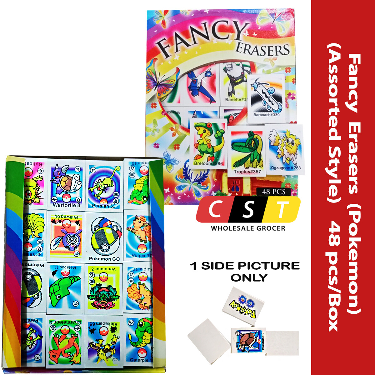 Fancy Erasers (Pokemon) (Assorted Style) 48pcs/Box | Lazada