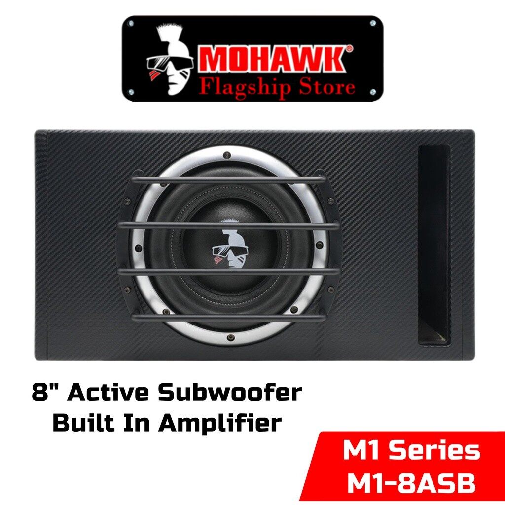 Mohawk 8" inch M1 Series Active Sub Woofer M1-8ASB Double Coil Super ...