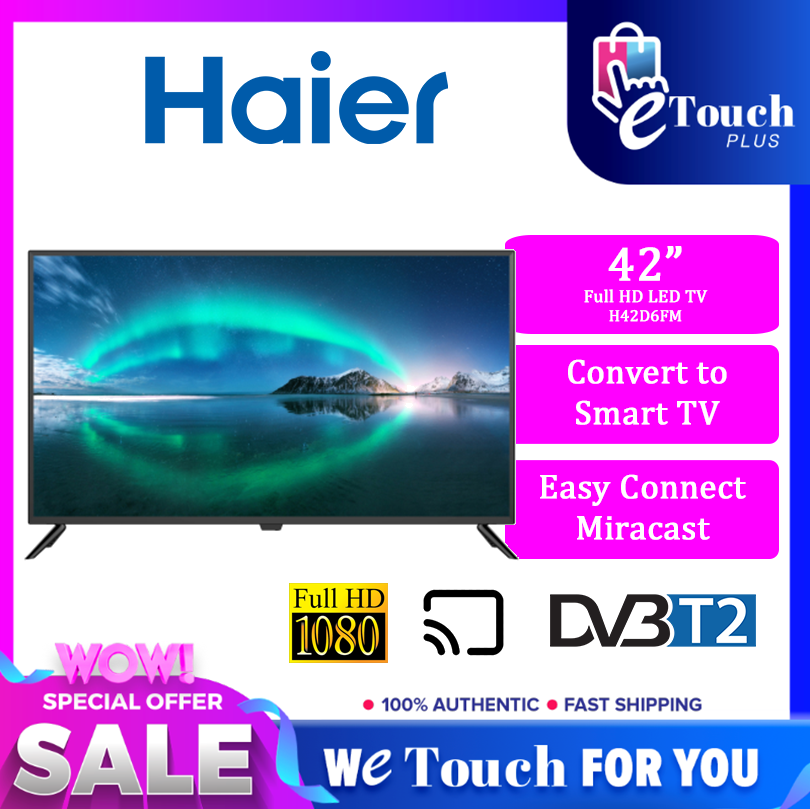 Haier H42D6FM 42" LED Full HD 1080p Miracast USB Movie DVB-T2 LED TV ...