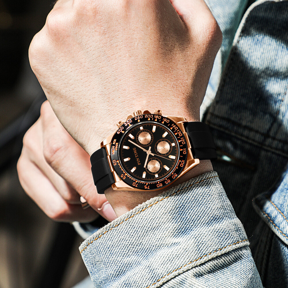 Men's Popular Six Pin Private Fashion Watch Quartz Watch - SeaTime ...