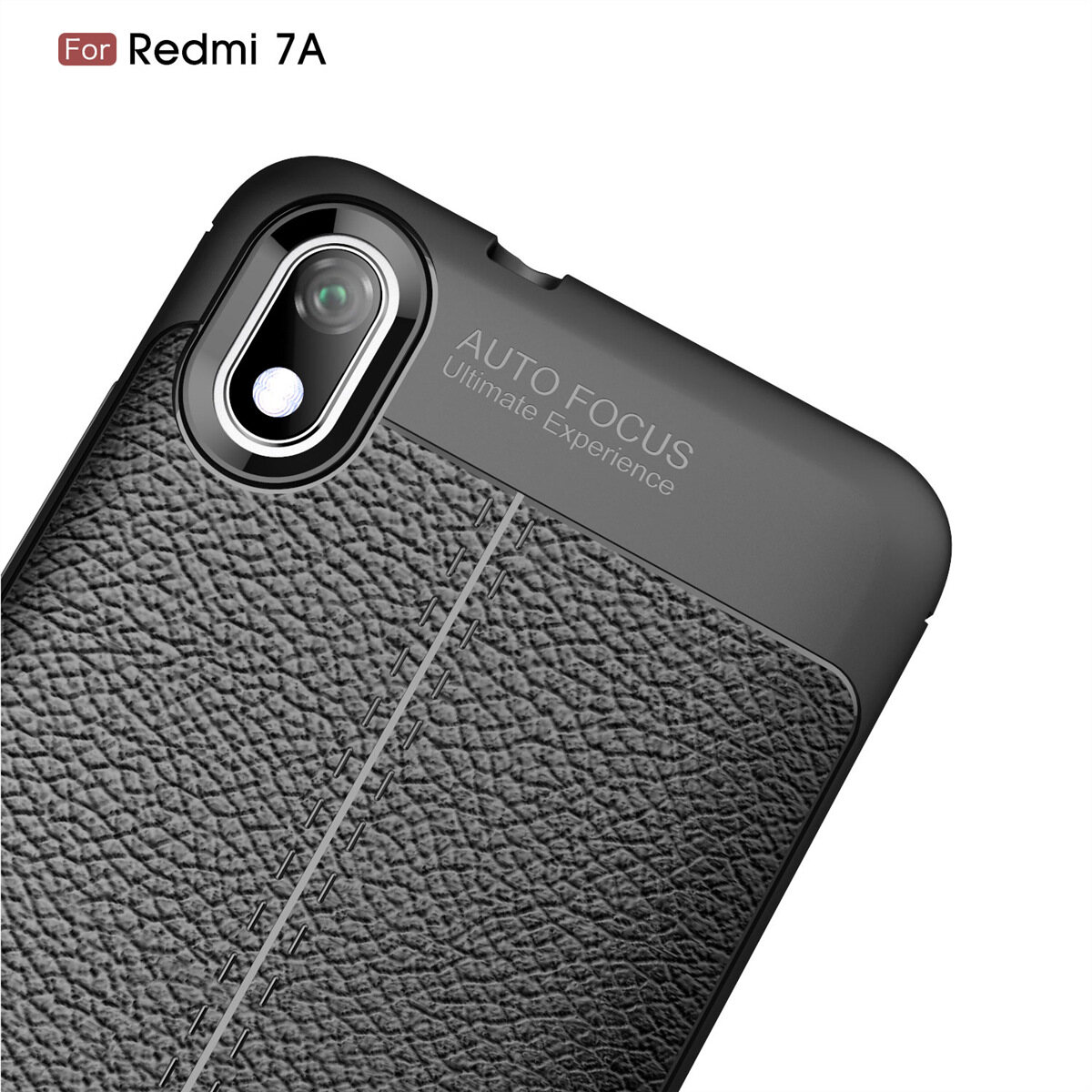 for Xiaomi Redmi 7A Case [Premium Leather Design] Textured Soft Silicon ...