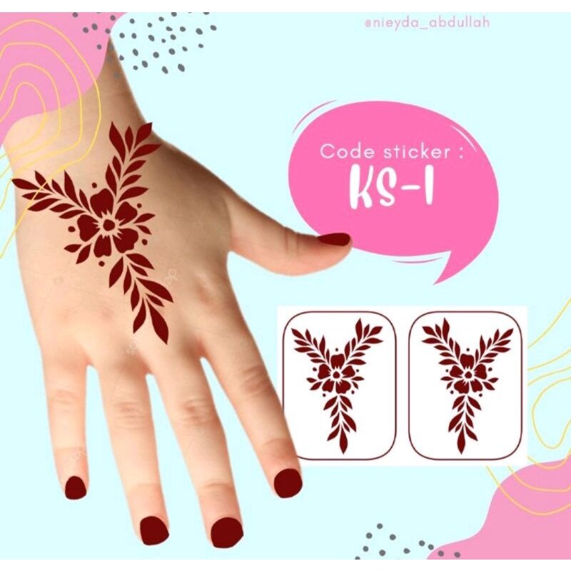Sticker Inai Viral Budak Corak Cute Design Terkini Stiker Henna Kids ...