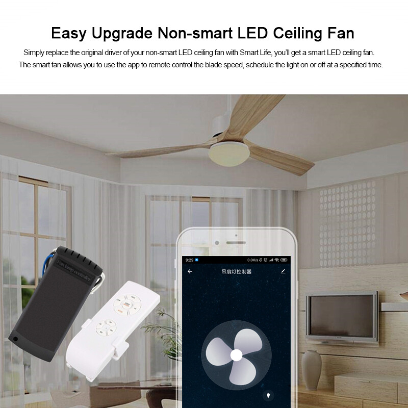 Tuya Wifi Smart Ceiling Fan Controller Light Smart Life App รีโมท ...