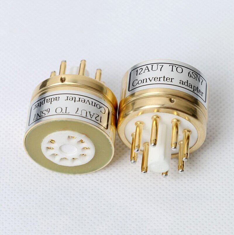 1PCS Gold Plated 12AU7 12AX7 To 6SL7 6SN7 Tube Converter Adapter Socket ...
